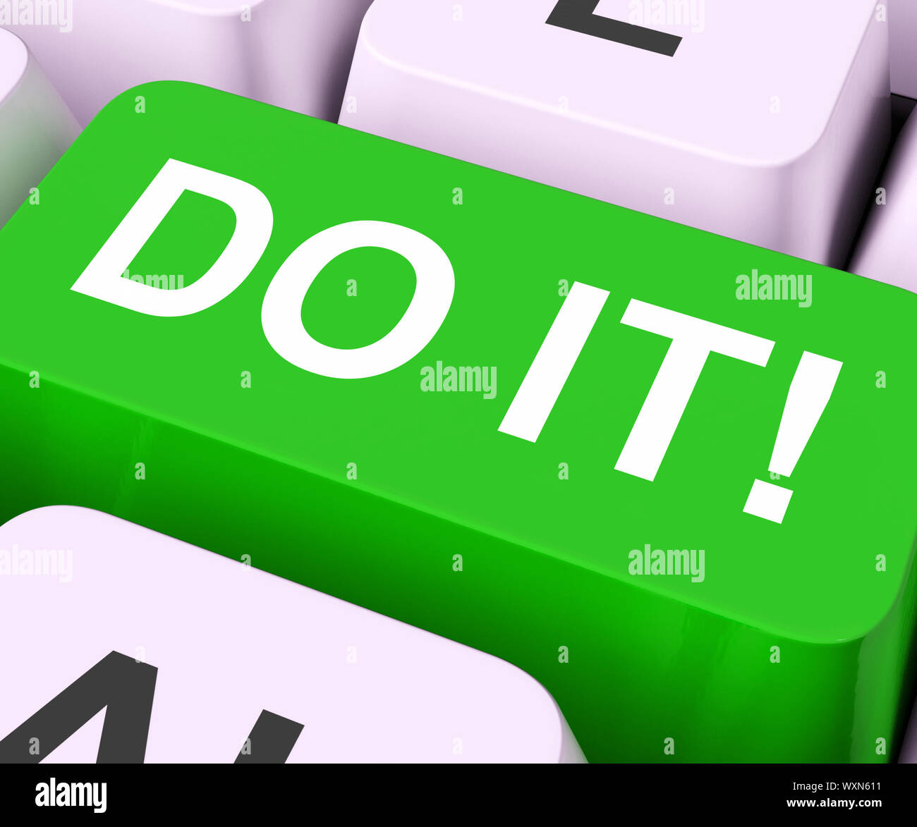 Do It Key Meaning Act Or Take Action Now Stock Photo - Alamy
