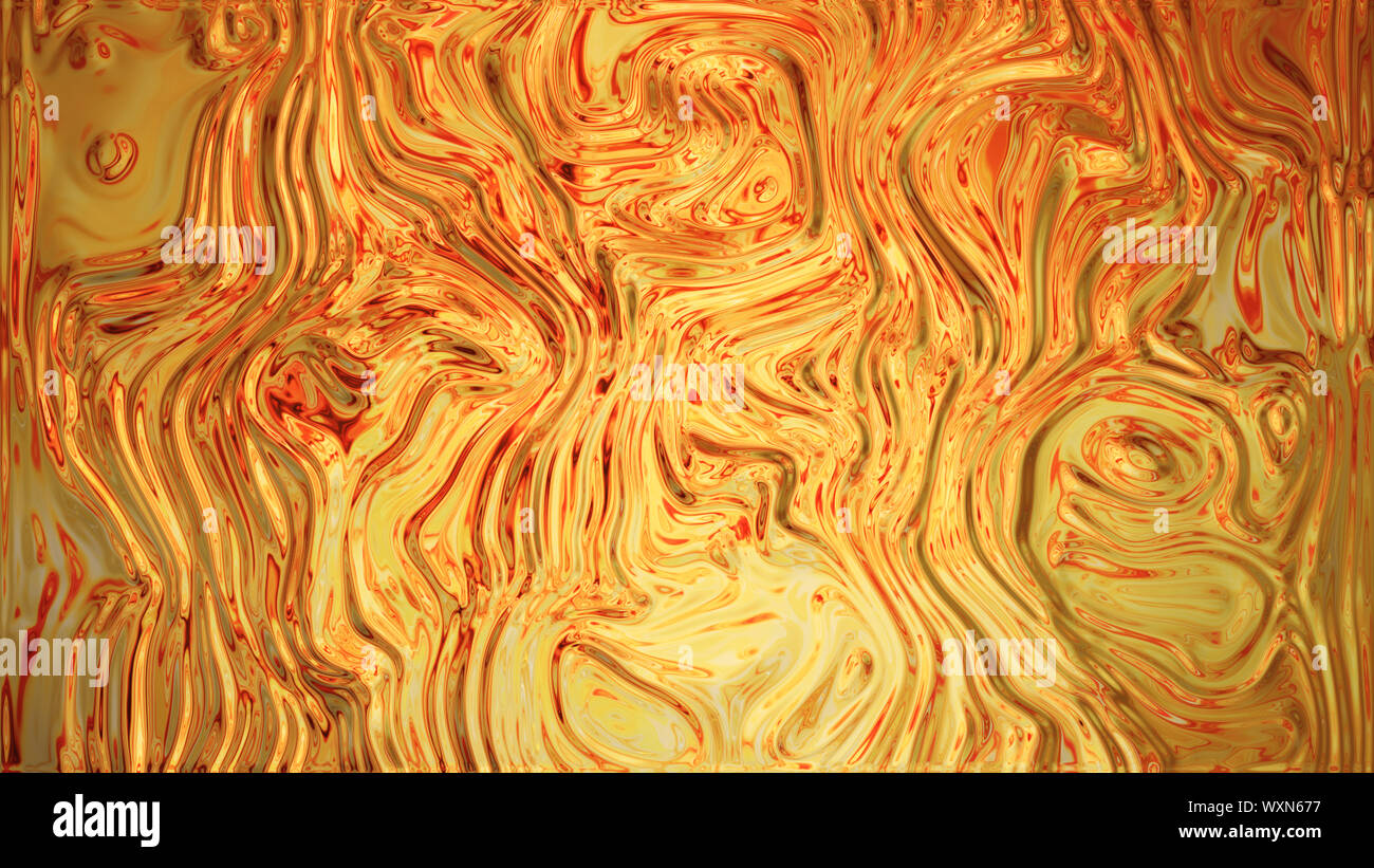 3D golden abstract liquid fluid attractive background Stock Photo - Alamy