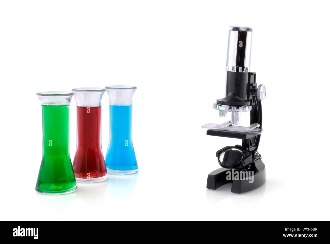 School microscope in biology Cut Out Stock Images & Pictures - Alamy