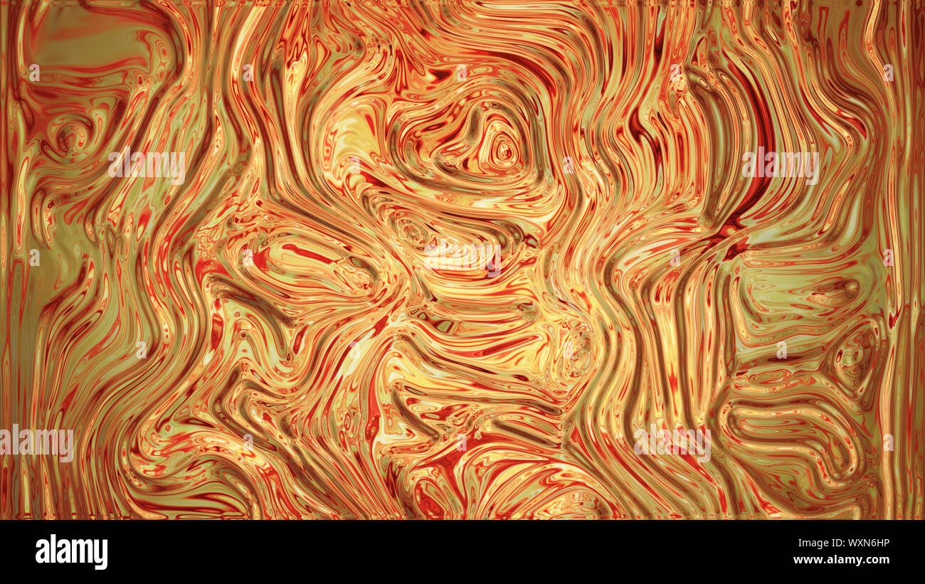 3D golden abstract liquid fluid attractive background Stock Photo - Alamy