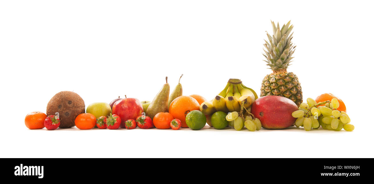 Long row fresh fruit hi-res stock photography and images - Alamy