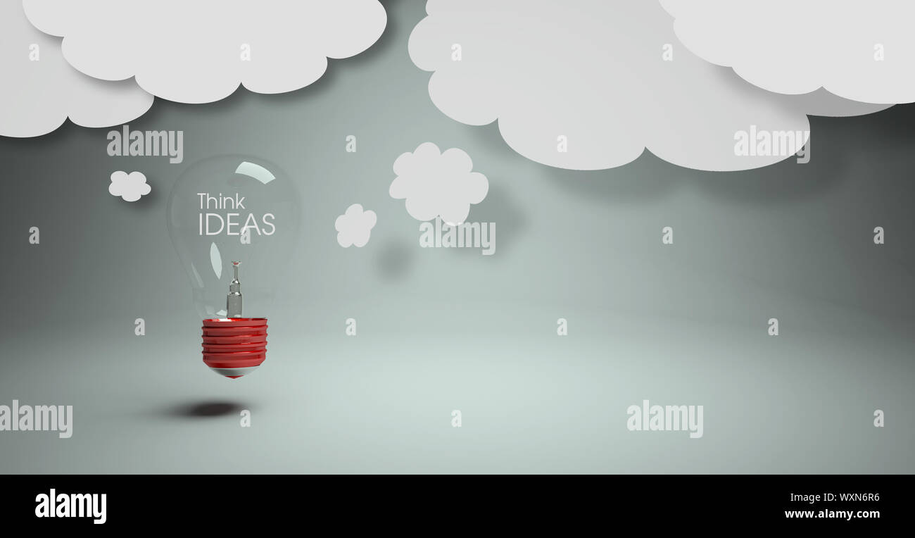 Light bulb is thinking of many ideas and inspiration Stock Photo - Alamy