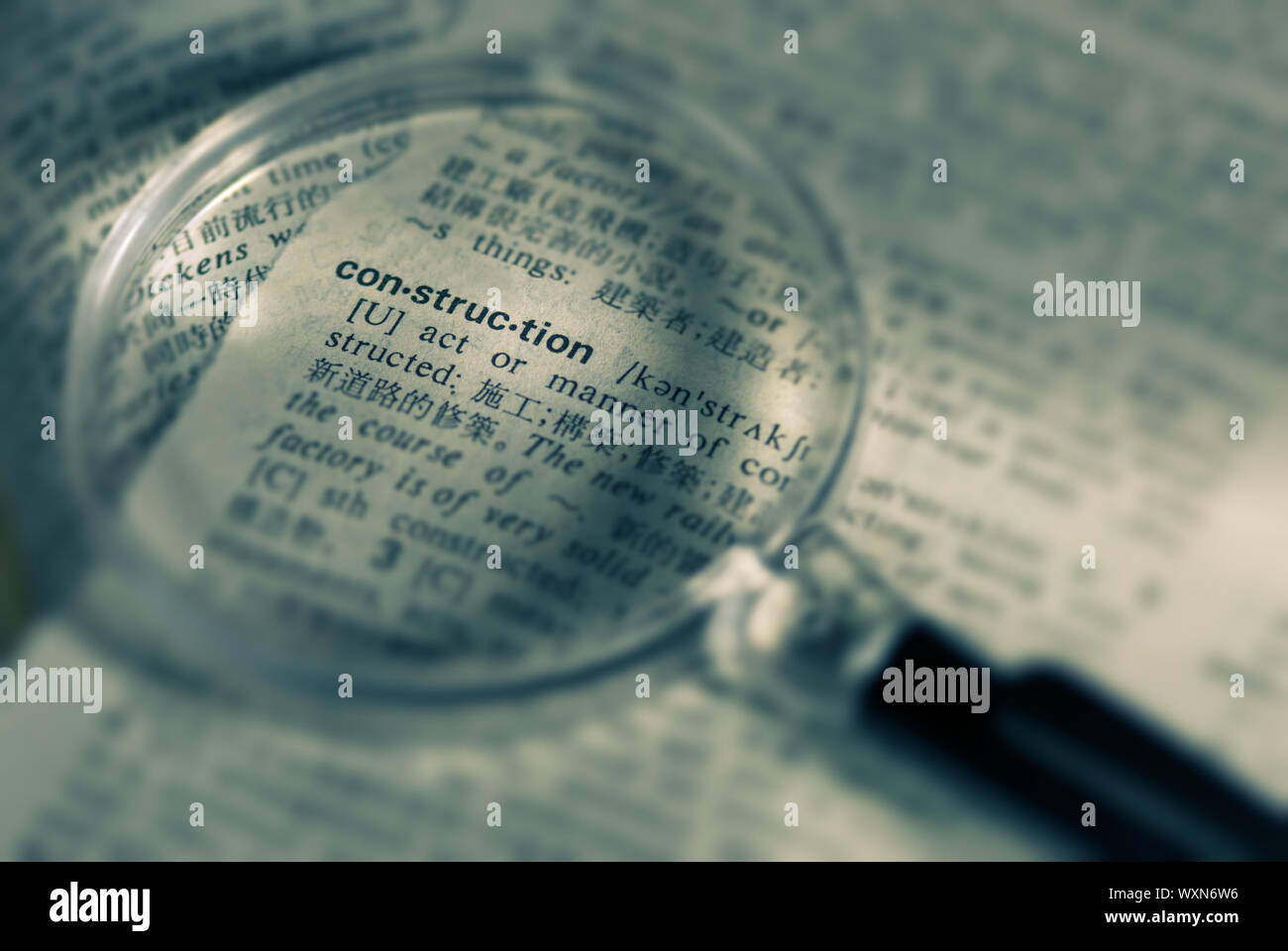 Look construction magnifier in hi-res stock photography and images - Alamy