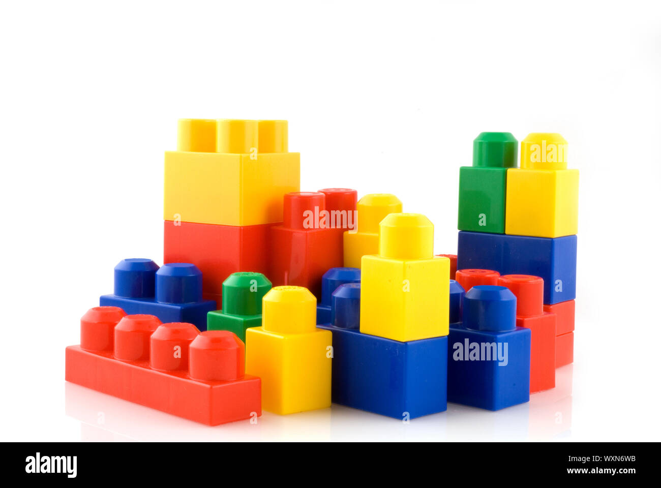 colorful blocks for children to build with Stock Photo - Alamy