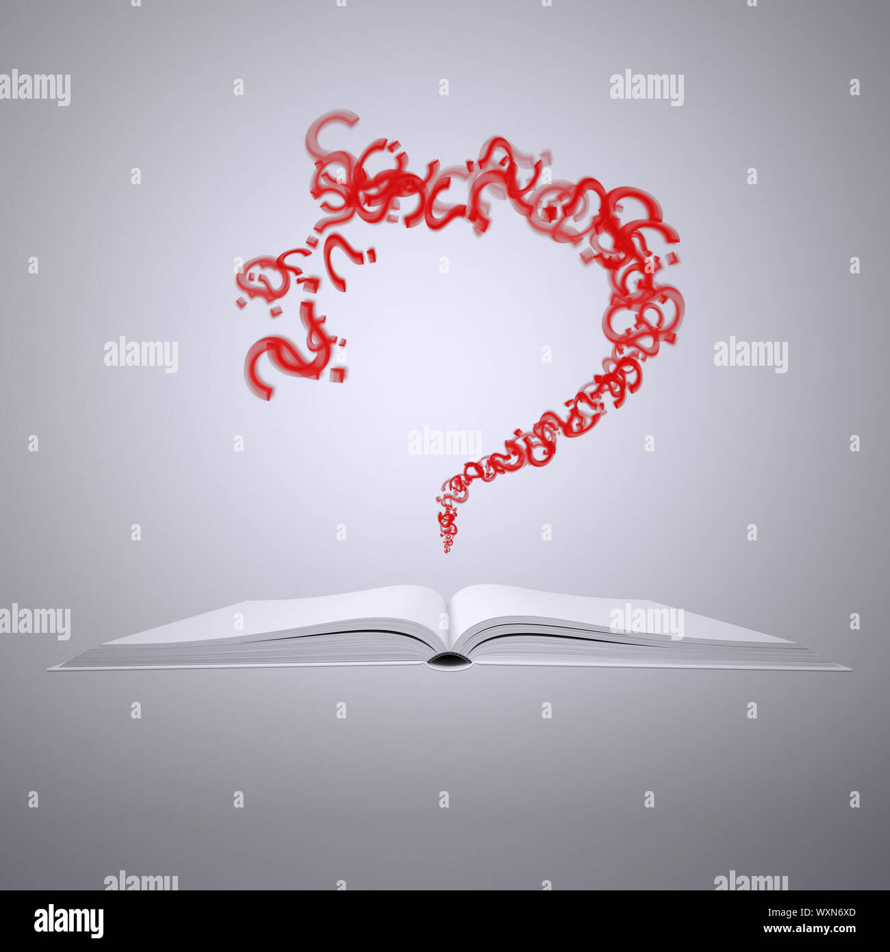 Open book question mark 3d hi-res stock photography and images - Alamy