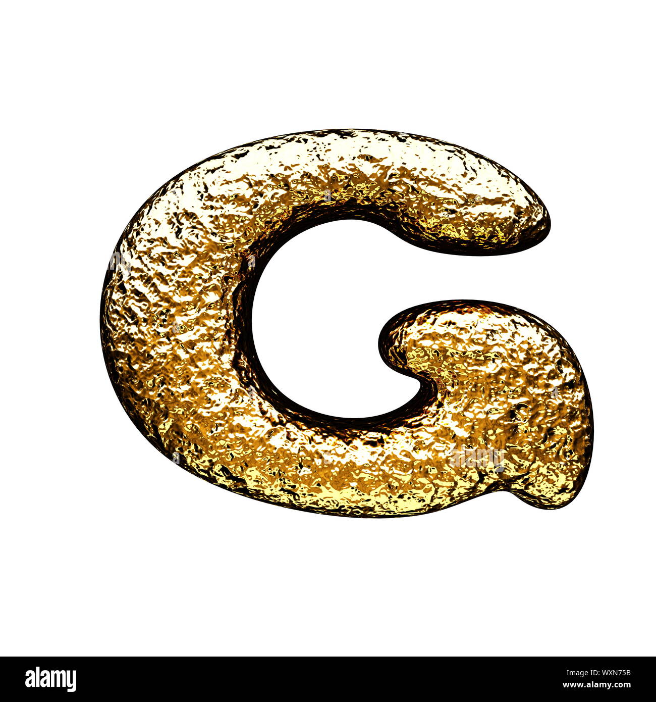 isolated golden letter Stock Photo - Alamy