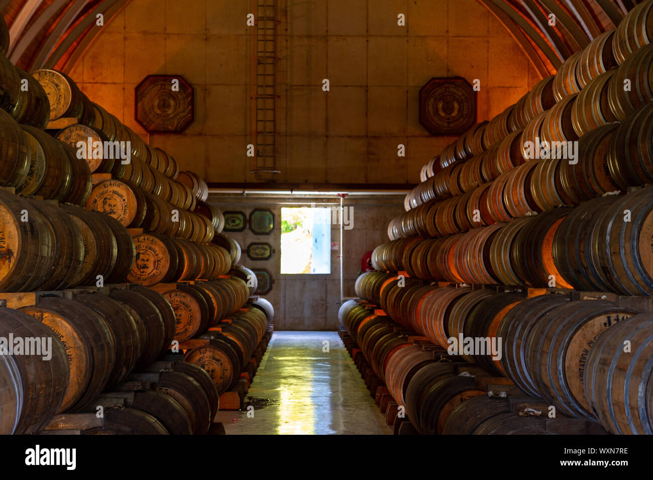 Le Francois, Martinique / 04.08.2014.View of the cellars of a Ron ...