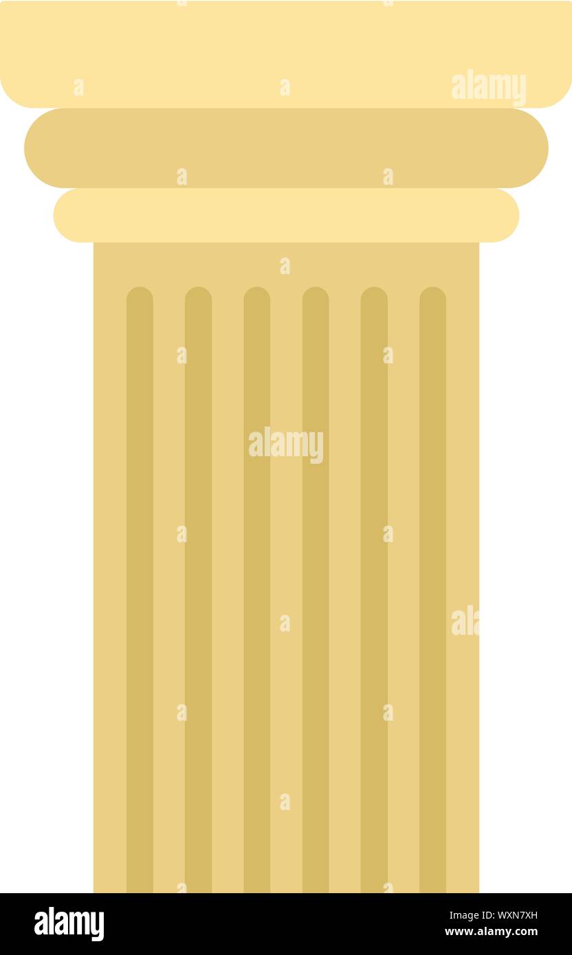 Greek column icon. Flat illustration of greek column vector icon for ...