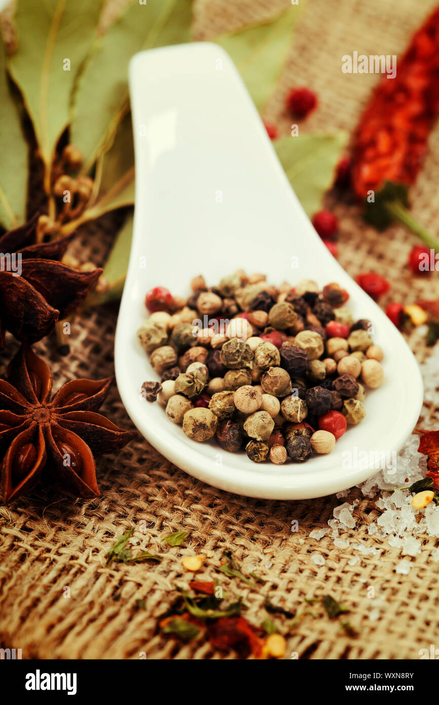 Herbs and spices selection, close up Stock Photo - Alamy