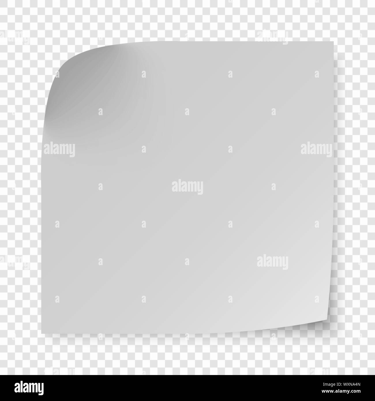 sticky note isolated on transparent background. Office paper sheet ...