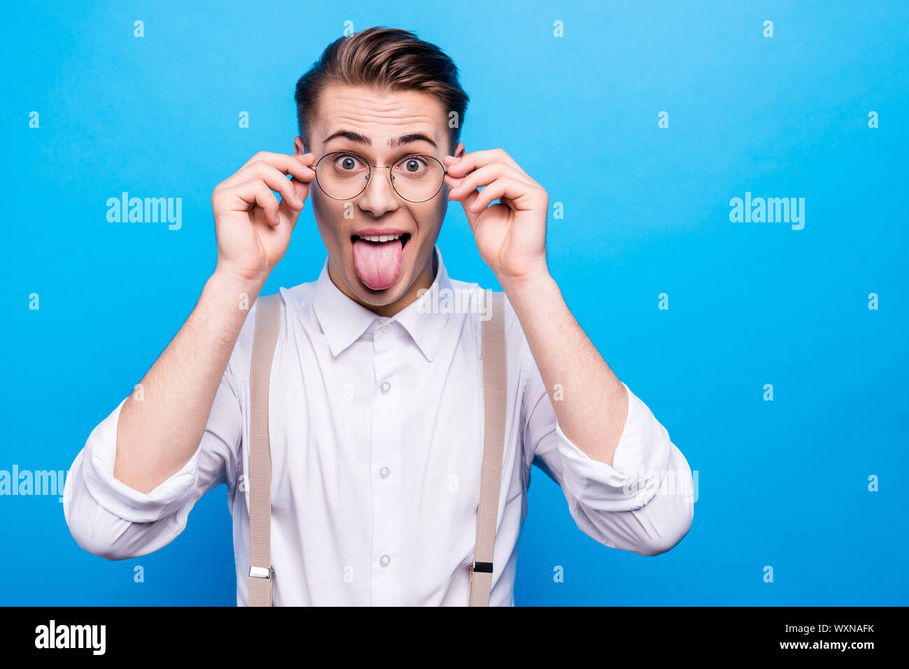 Man crazy inventor hi-res stock photography and images - Alamy