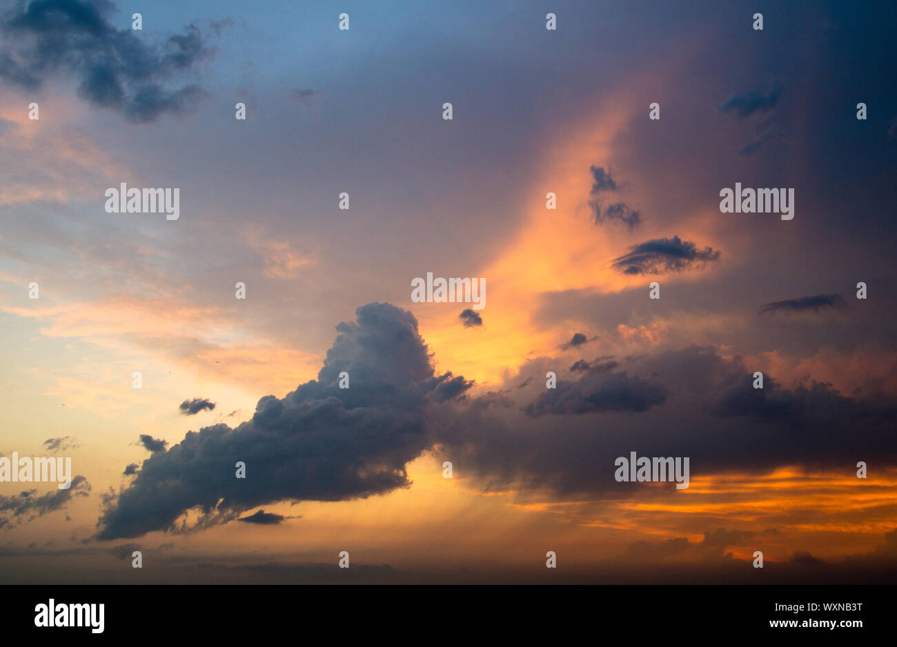 sky with clouds and sun Stock Photo - Alamy
