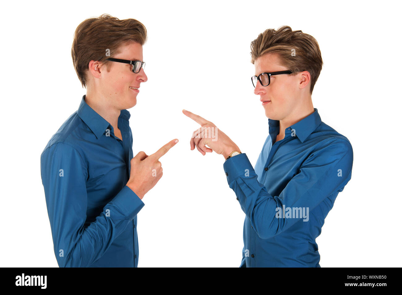 Male identical twins hi-res stock photography and images - Alamy