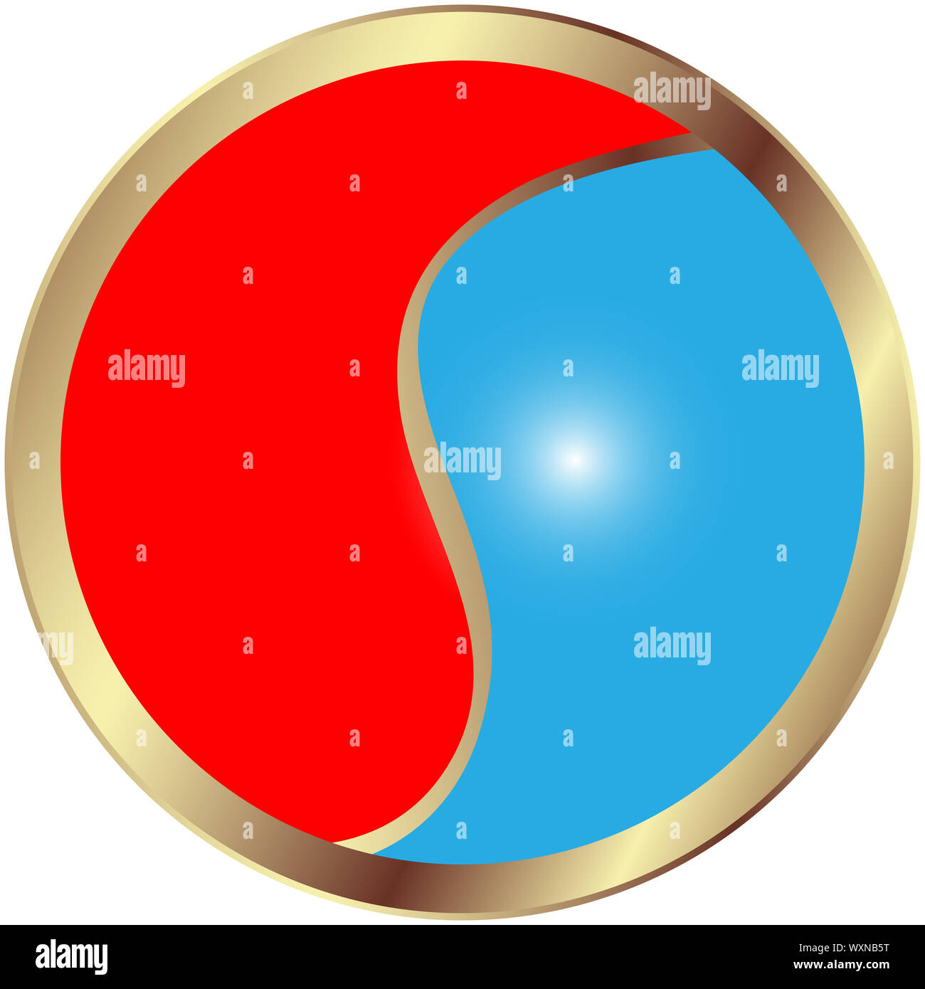 Yin and Yang glossy button Stock Photo - Alamy