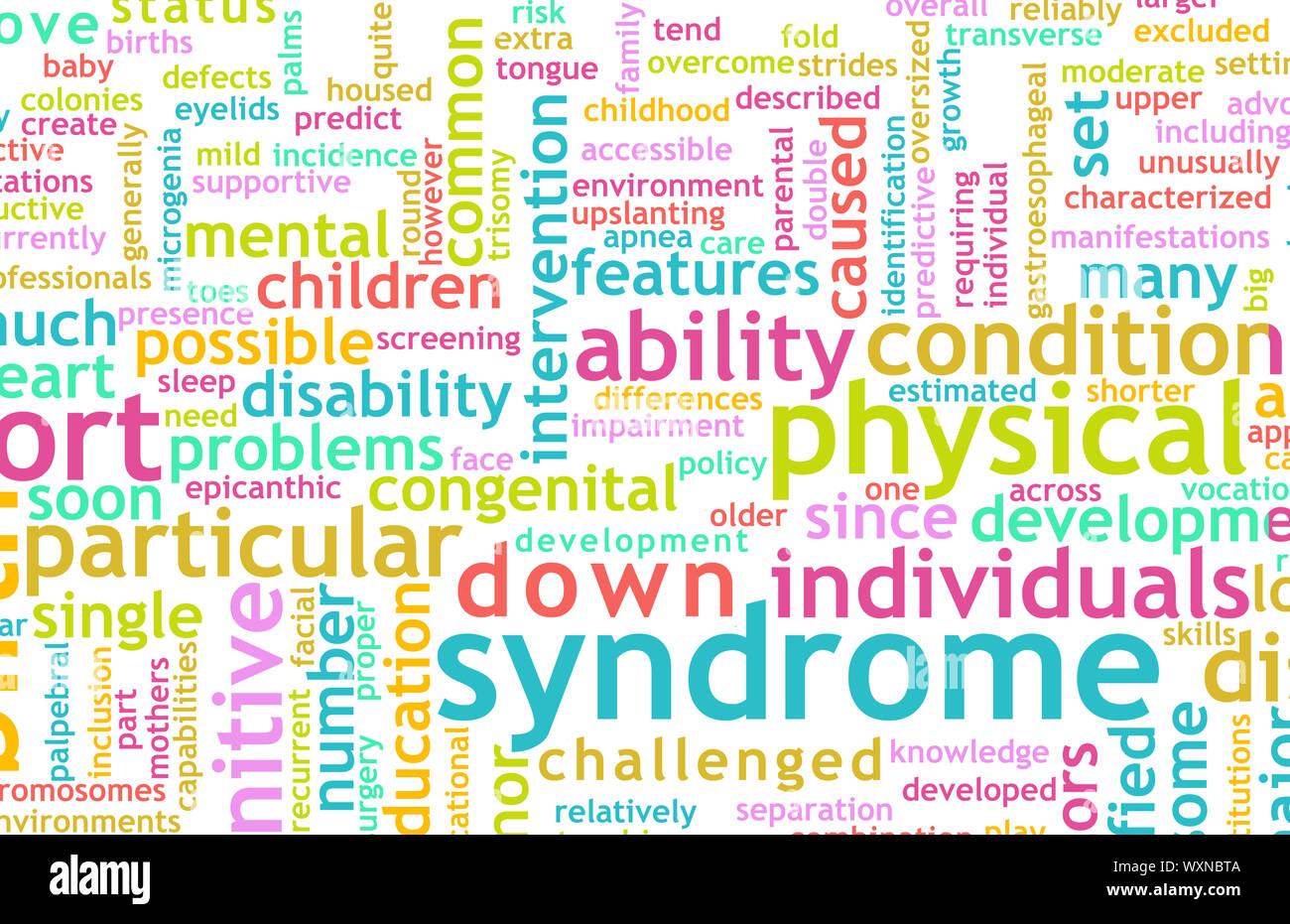 Down Syndrome Condition as a Concept Background Stock Photo - Alamy