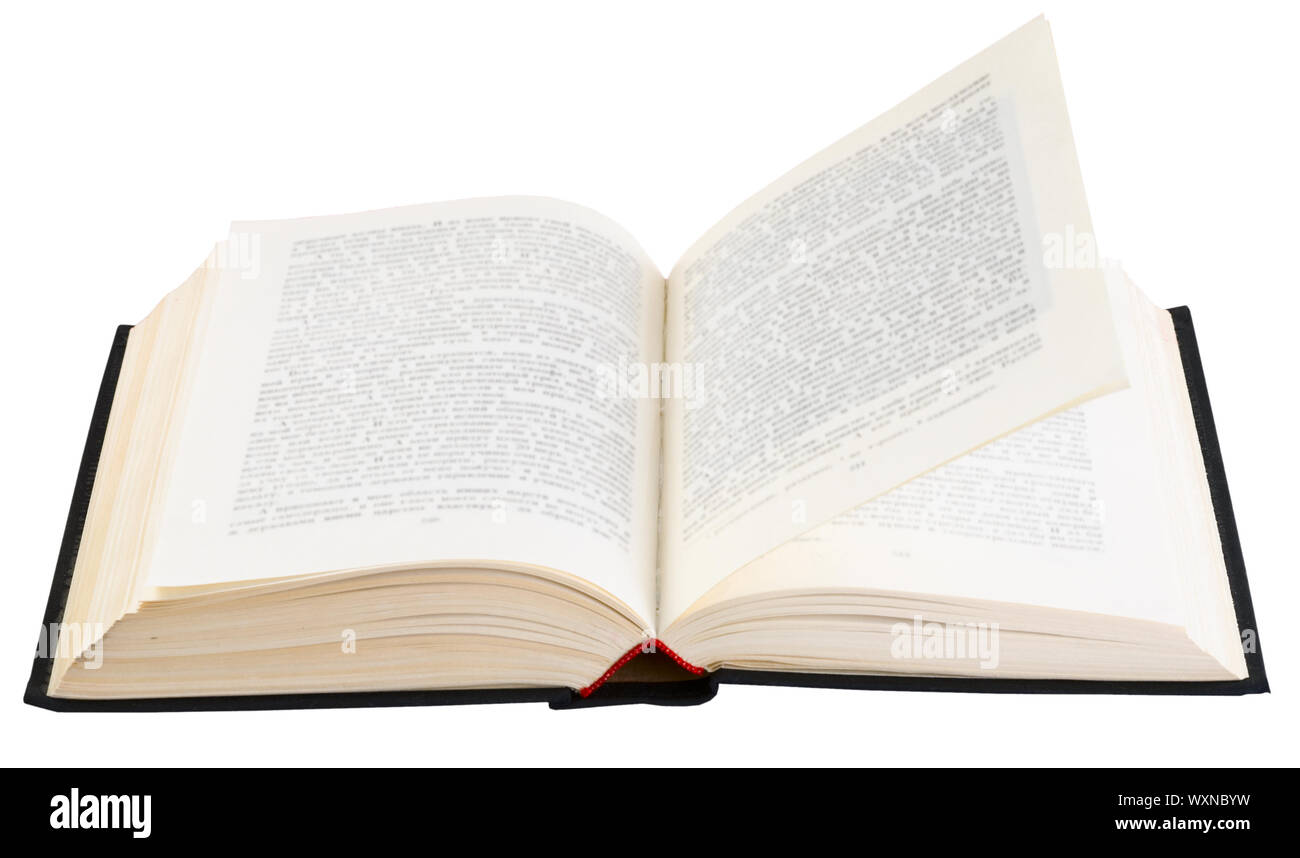 Old big book isolated on white background Stock Photo - Alamy