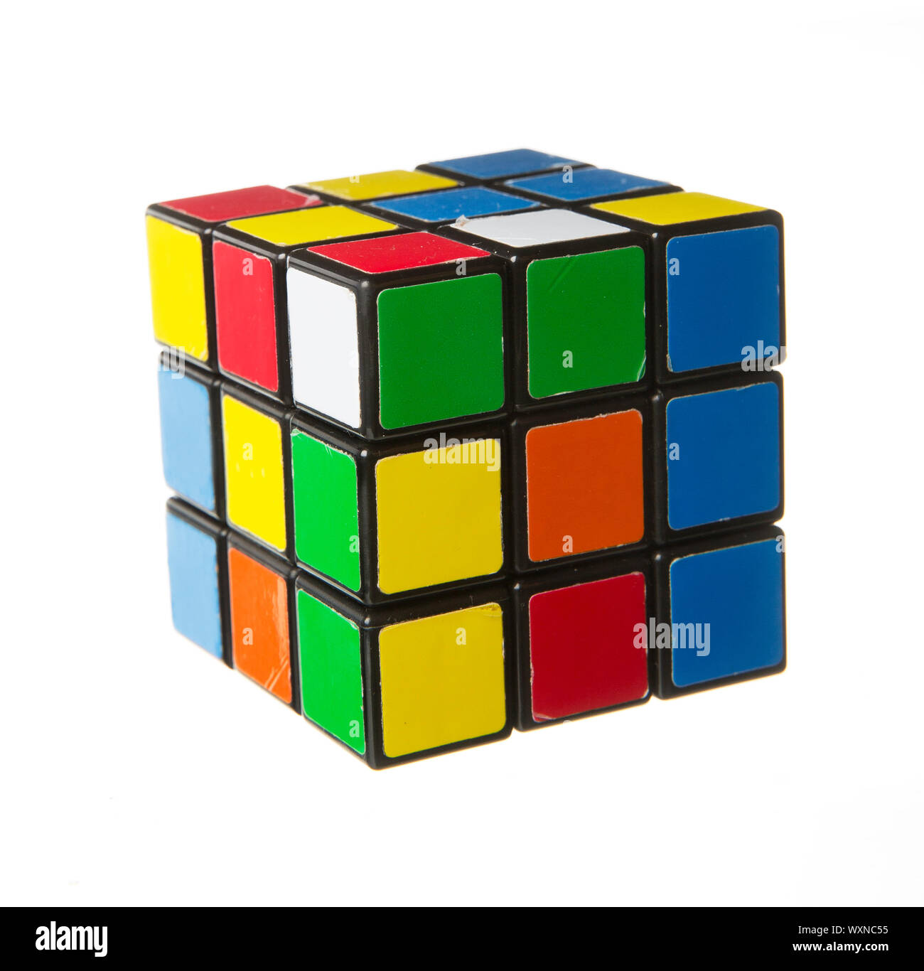 Colored Cube isolated on white background Stock Photo - Alamy