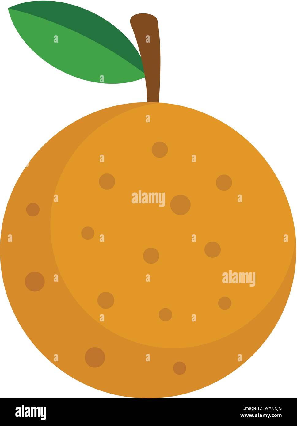 Whole longan icon. Flat illustration of whole longan vector icon for ...