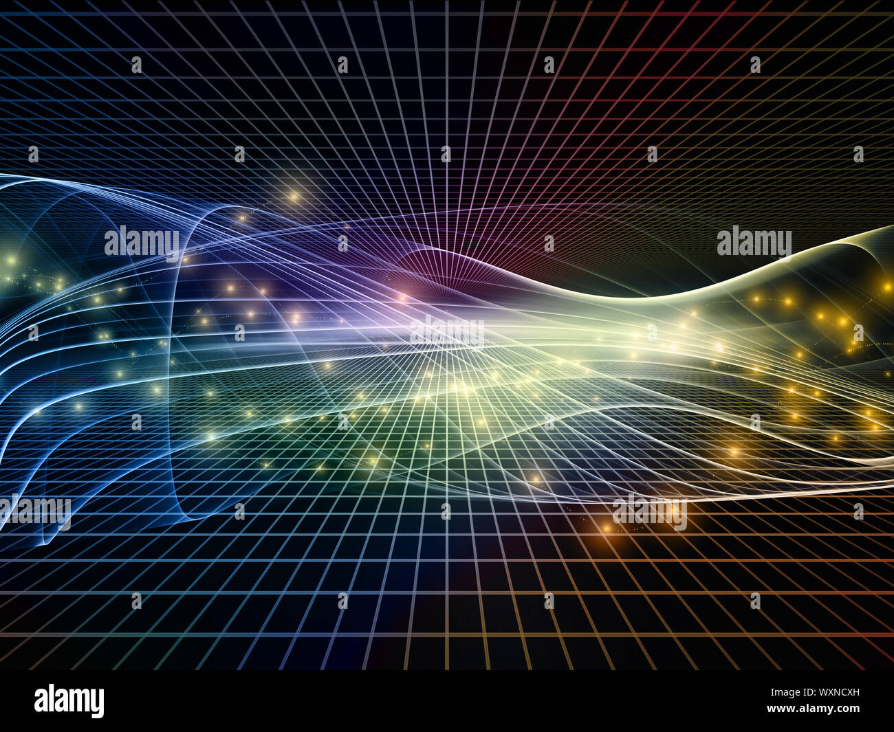 Fractal Realms series. Composition of fractal elements, grids and ...