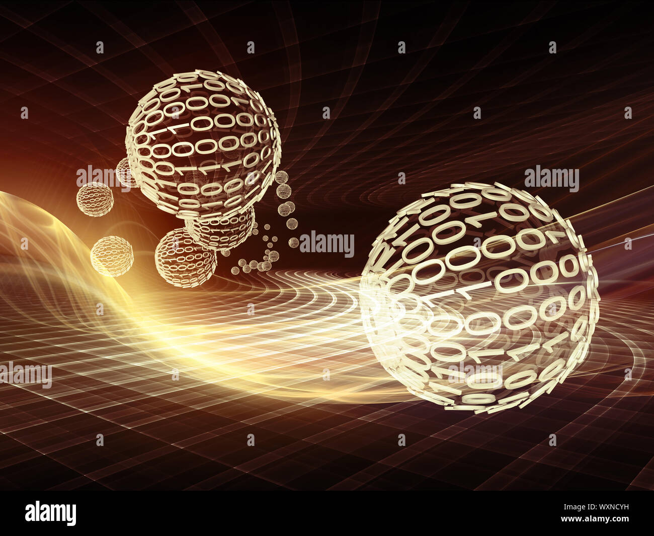 Fractal Realms series. Backdrop of fractal elements, grids and symbols ...