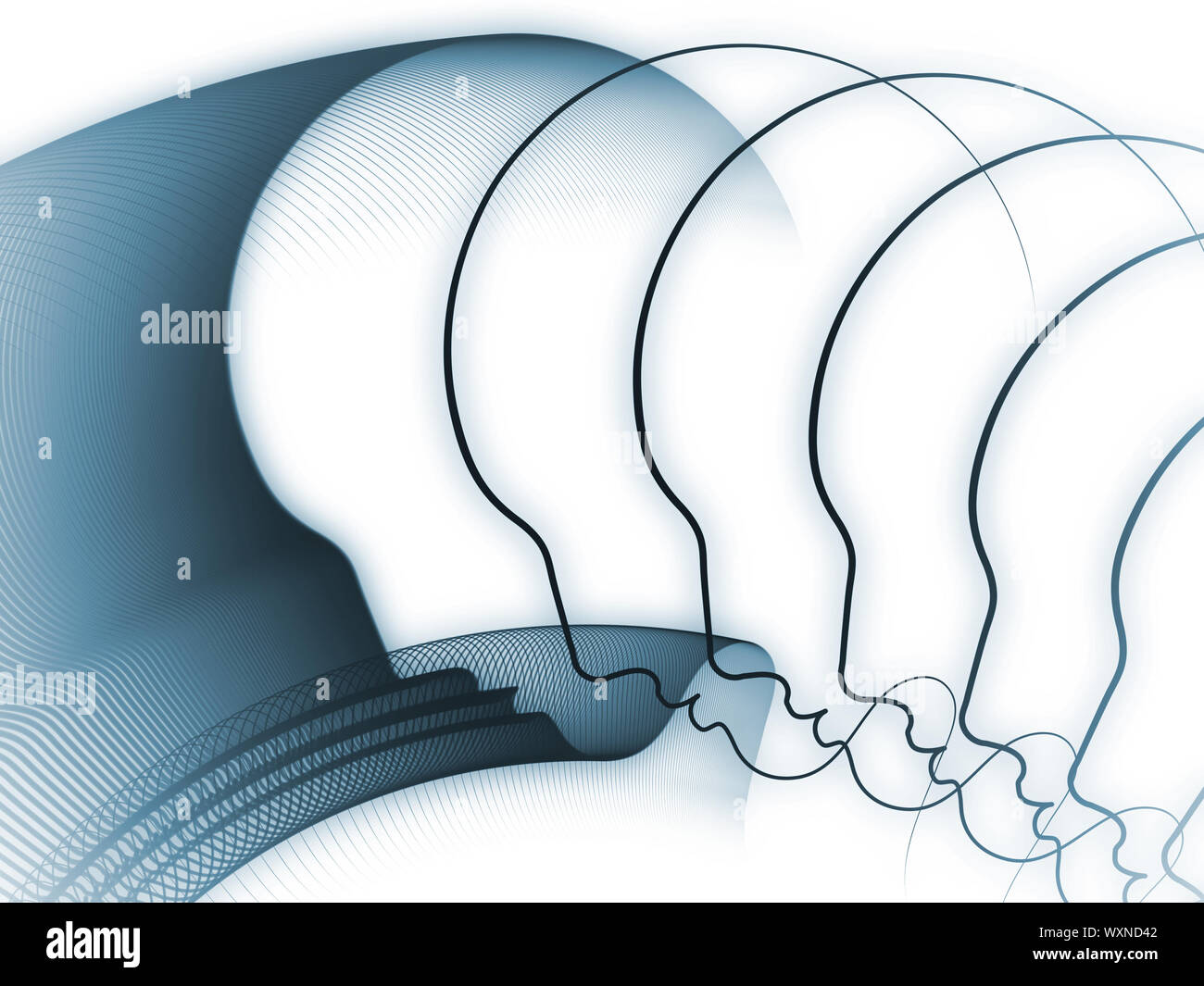 Geometry of Soul series. Visually pleasing composition of profile lines ...
