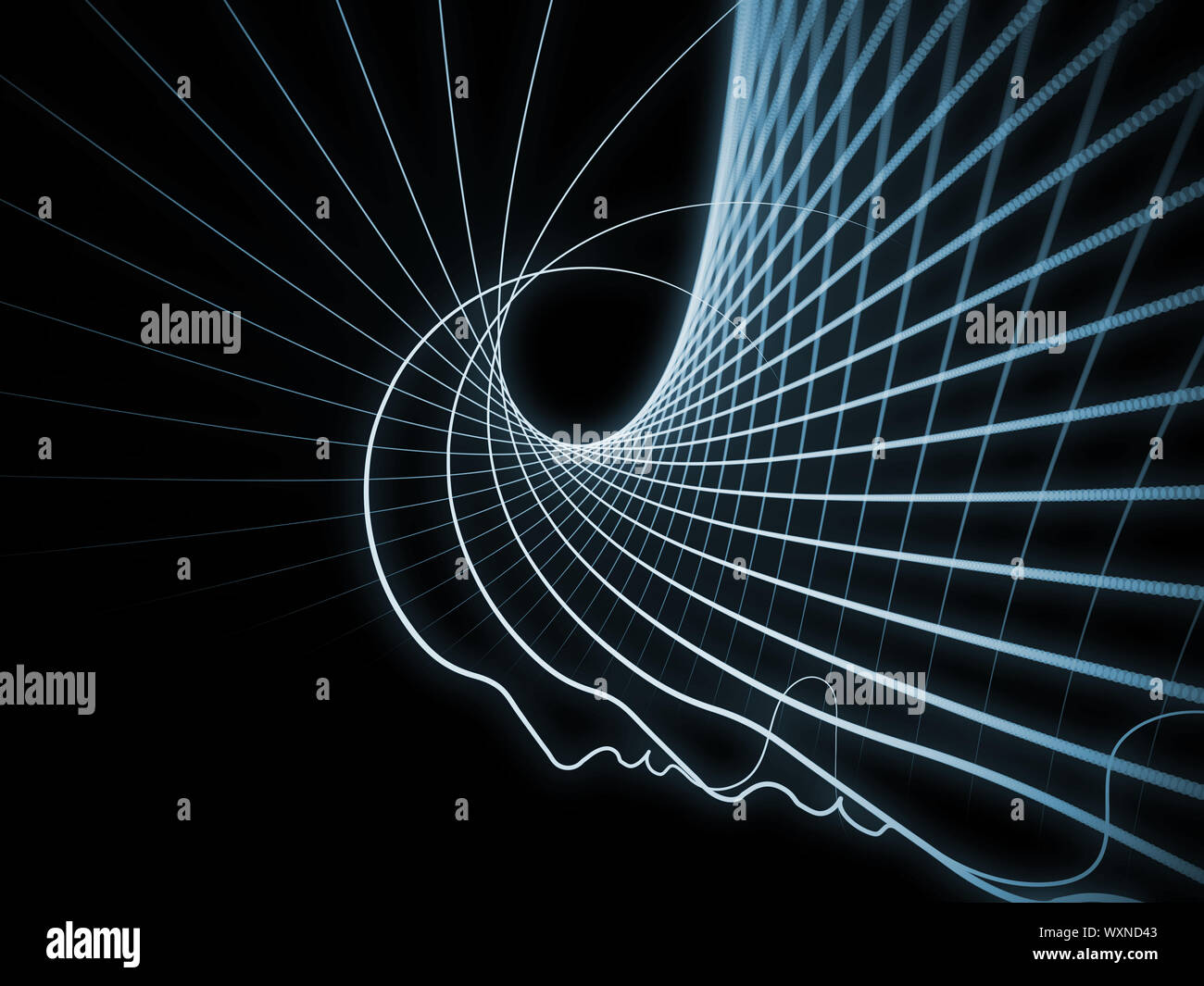 Geometry of Soul series. Background design of profile lines of human ...