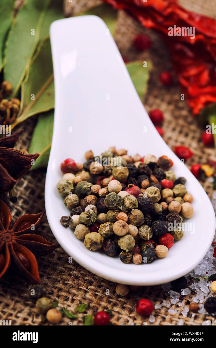 Herbs and spices selection, close up Stock Photo - Alamy