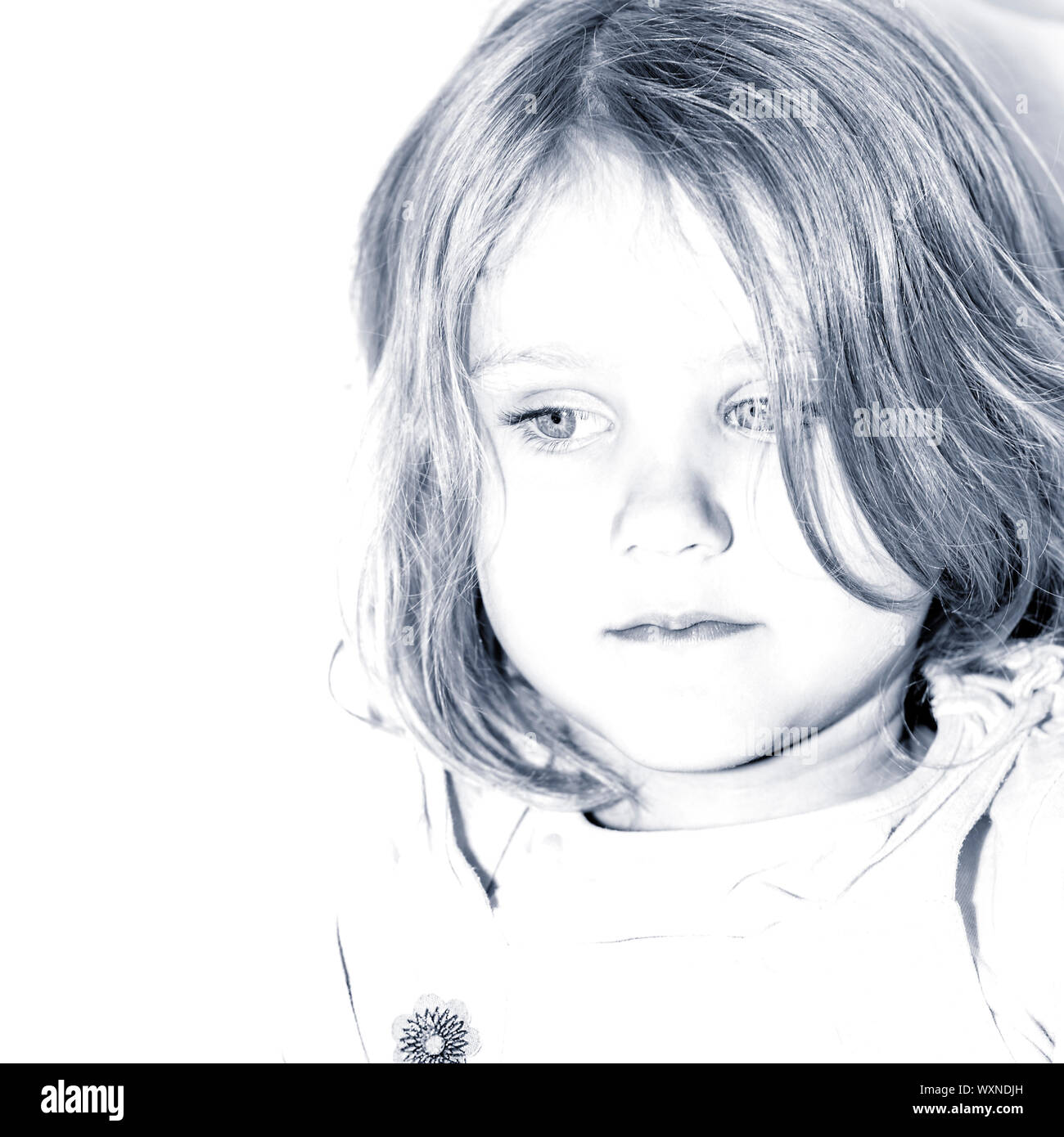 Portrait of Little sad girl Stock Photo - Alamy