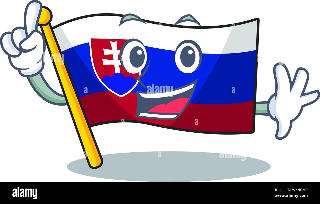 Finger flag slovakia folded the cartoon drawer Stock Vector Image & Art ...