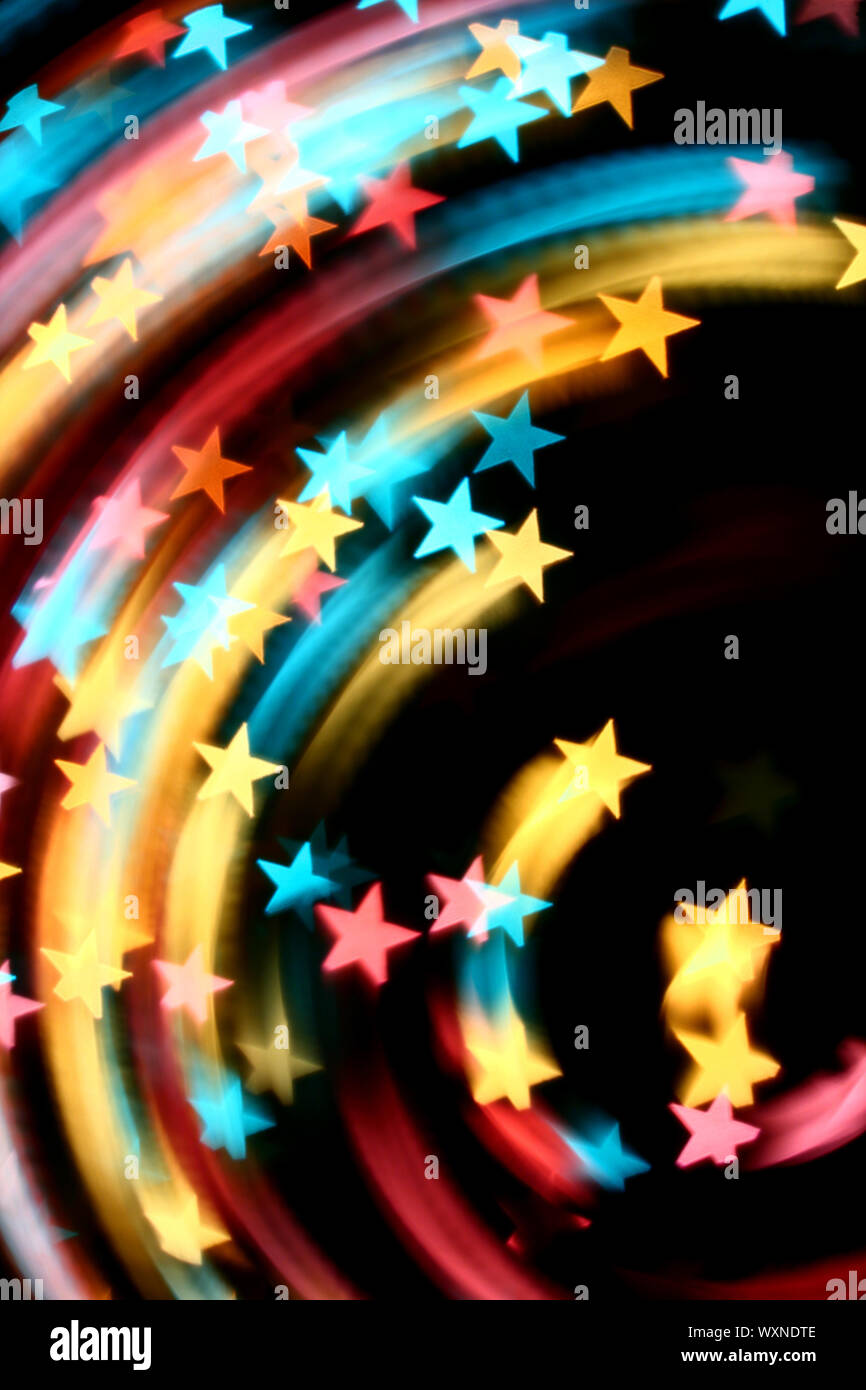 abstract disco colored stars motion background Stock Photo - Alamy