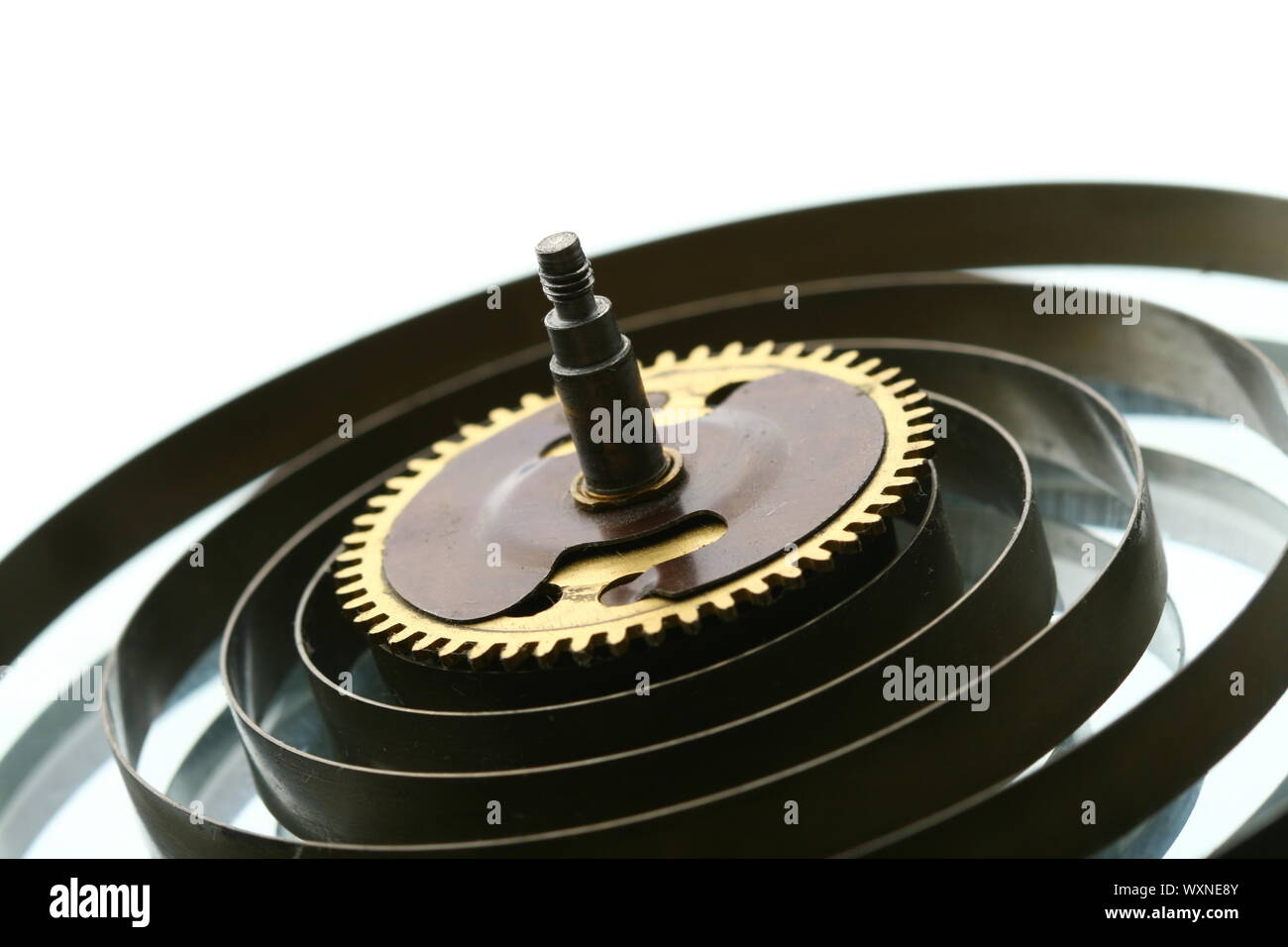 mechanical clock gear macro close up Stock Photo - Alamy