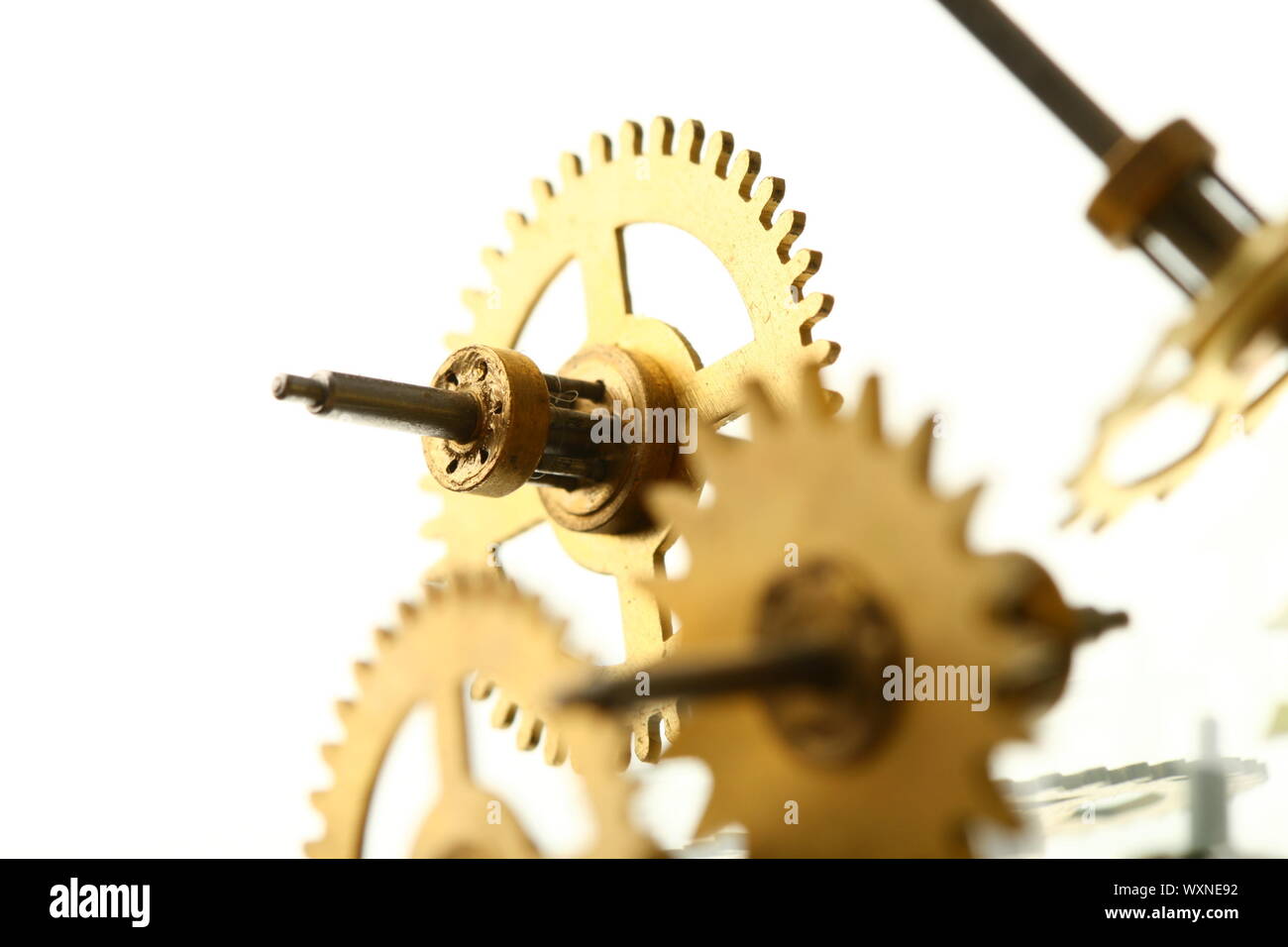 mechanical clock gear macro close up Stock Photo - Alamy