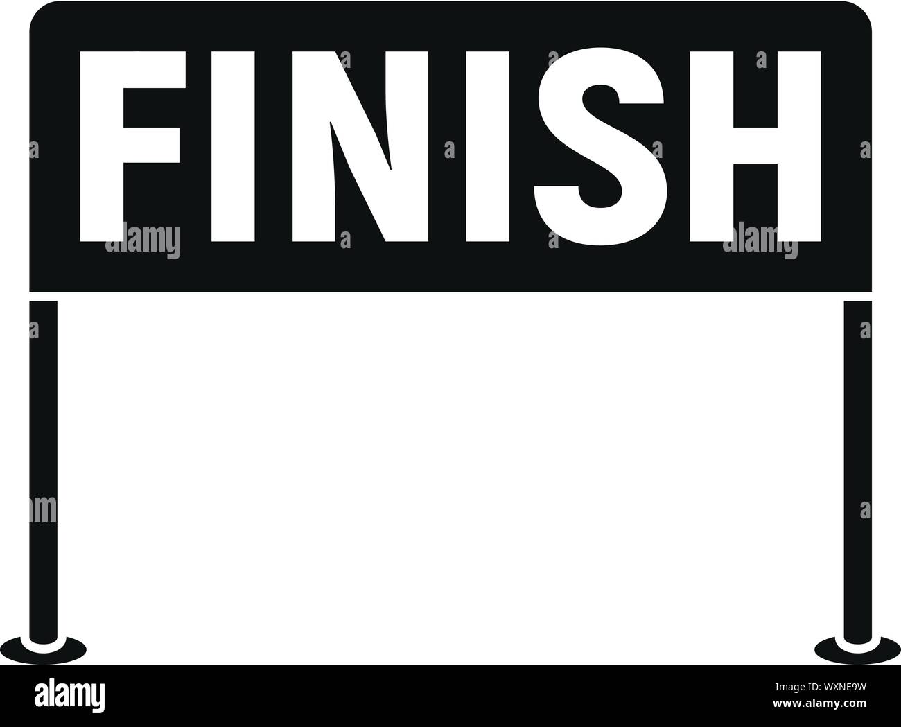 Finish race icon. Simple illustration of finish race vector icon for ...