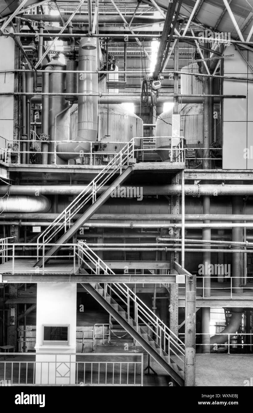 Old Factory Building Black And White