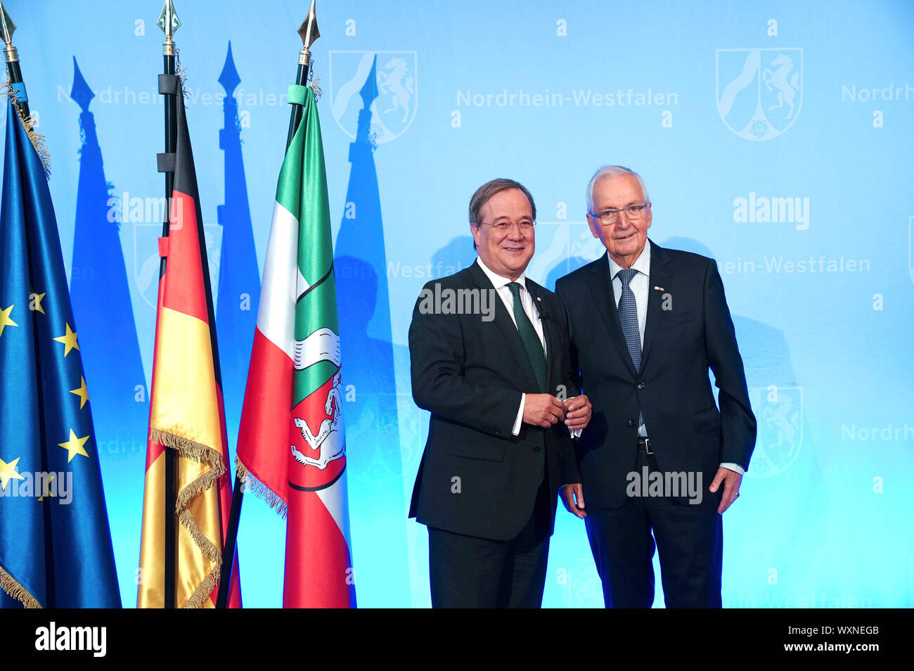 Armin Laschet and Klaus Topfer at the presentation of the State Prize ...