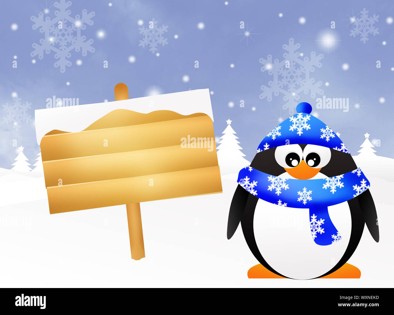 Penguin silhouette winter hi-res stock photography and images - Alamy