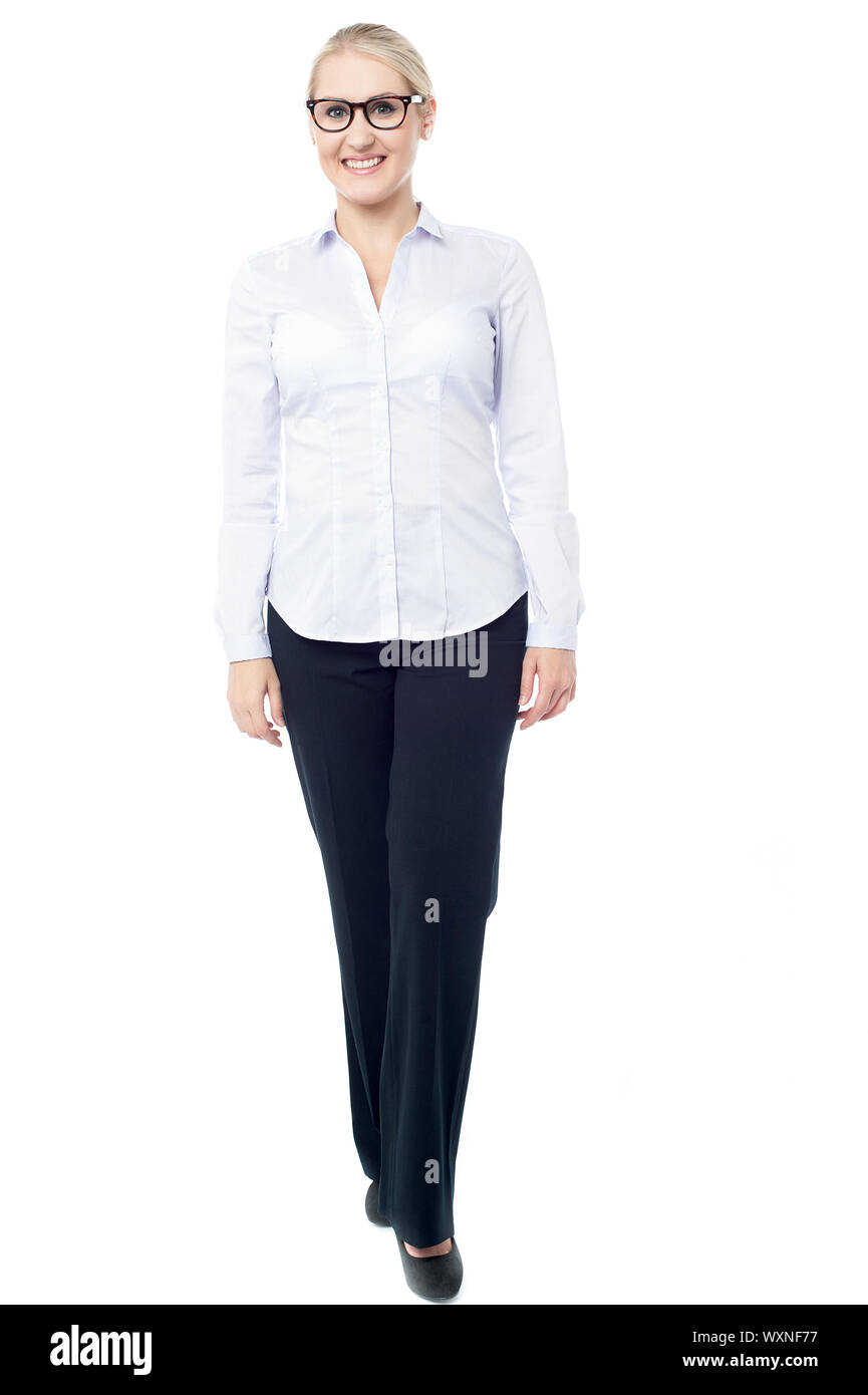 Full length portrait of dashing business lady Stock Photo - Alamy