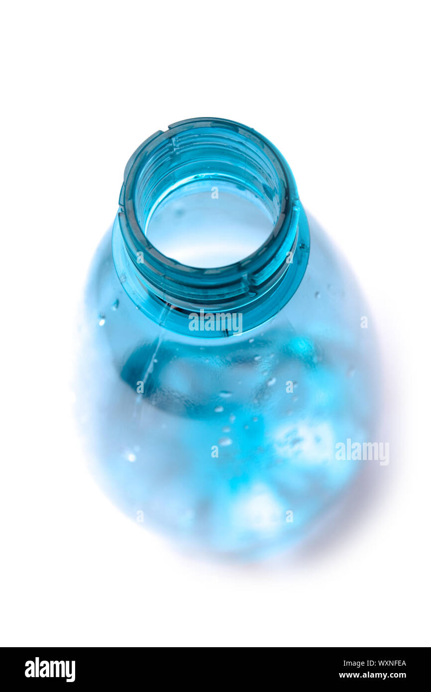 bottle with water drops closeup on white background Stock Photo - Alamy