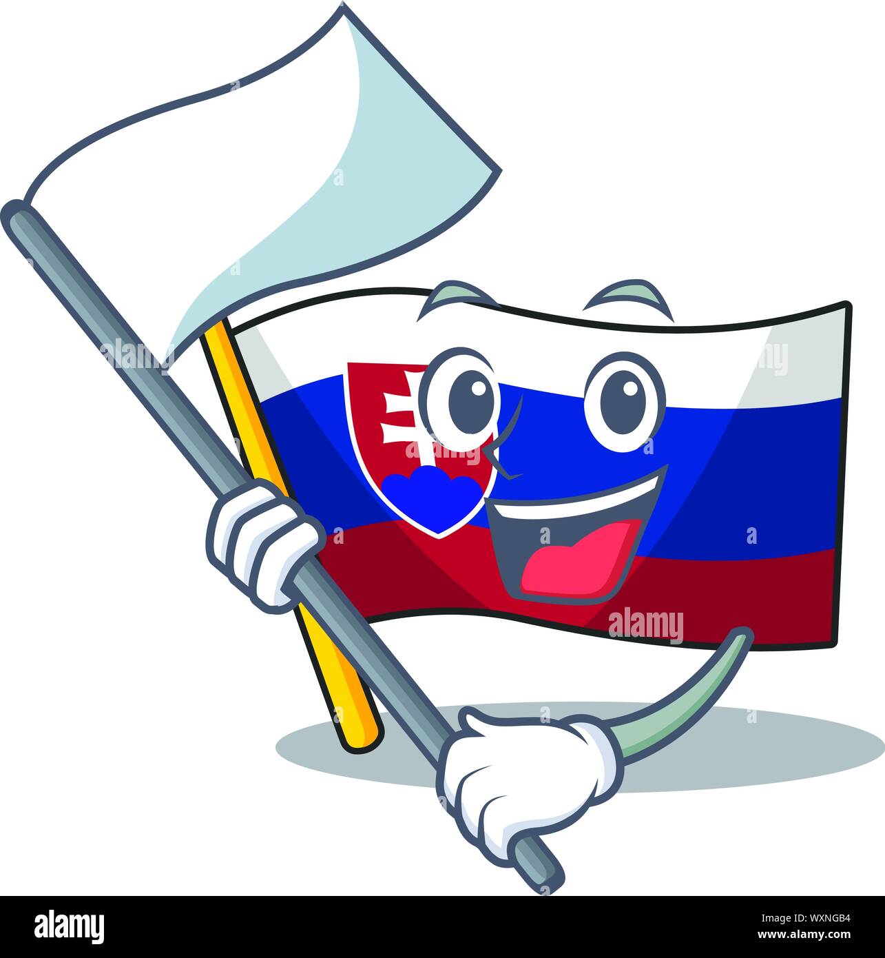 With flagWith flag flag slovakia folded the cartoon drawer Stock Vector ...
