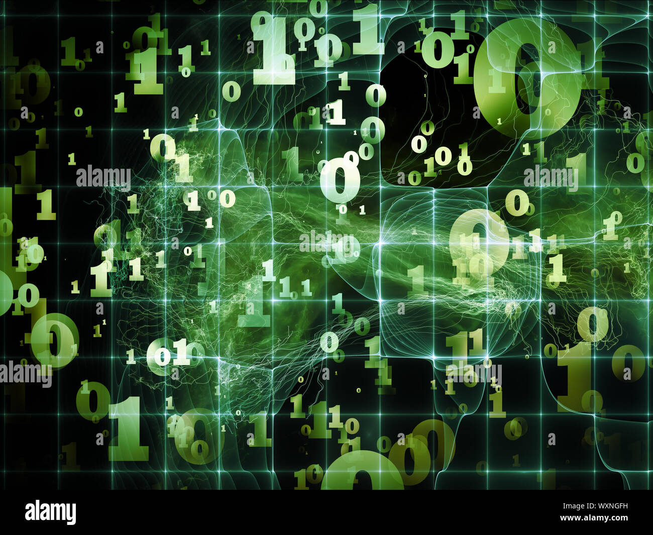 Number in Space series. Visually attractive backdrop made of numbers ...