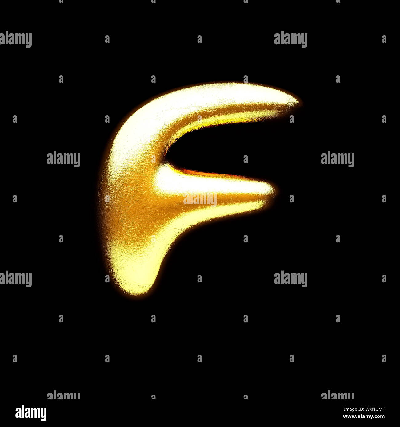 isolated golden letter Stock Photo - Alamy