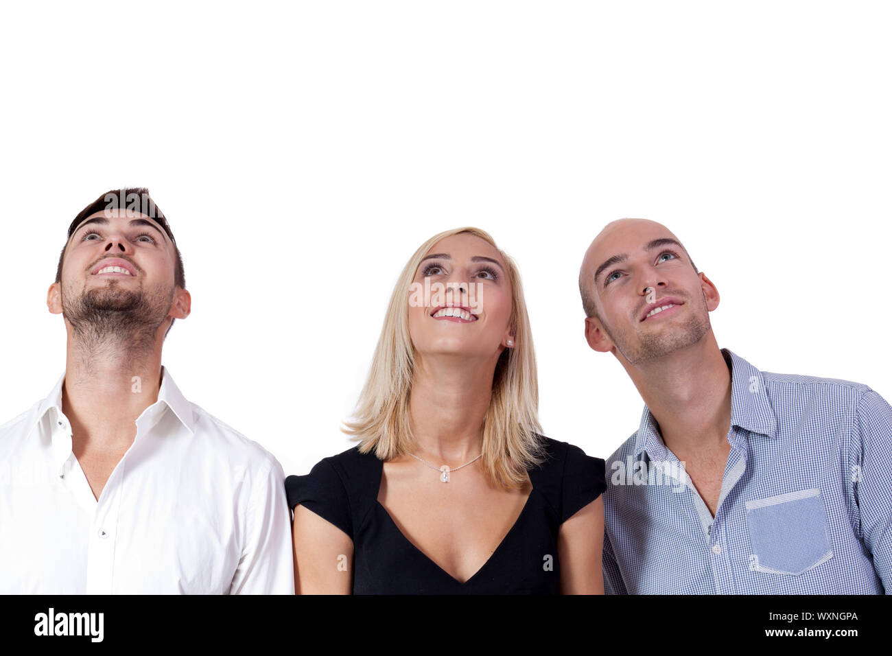 happy people business team group together isolated on white background ...