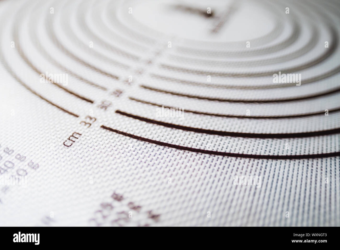 Silicone baking mat with scale of measurement. Tool for kitchen Stock ...