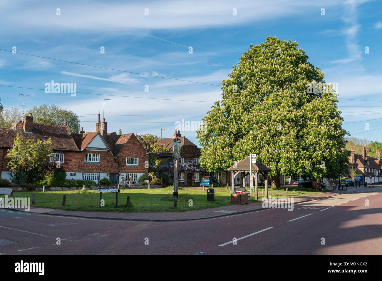 Brasted village green in the county of Kent, UK Stock Photo - Alamy