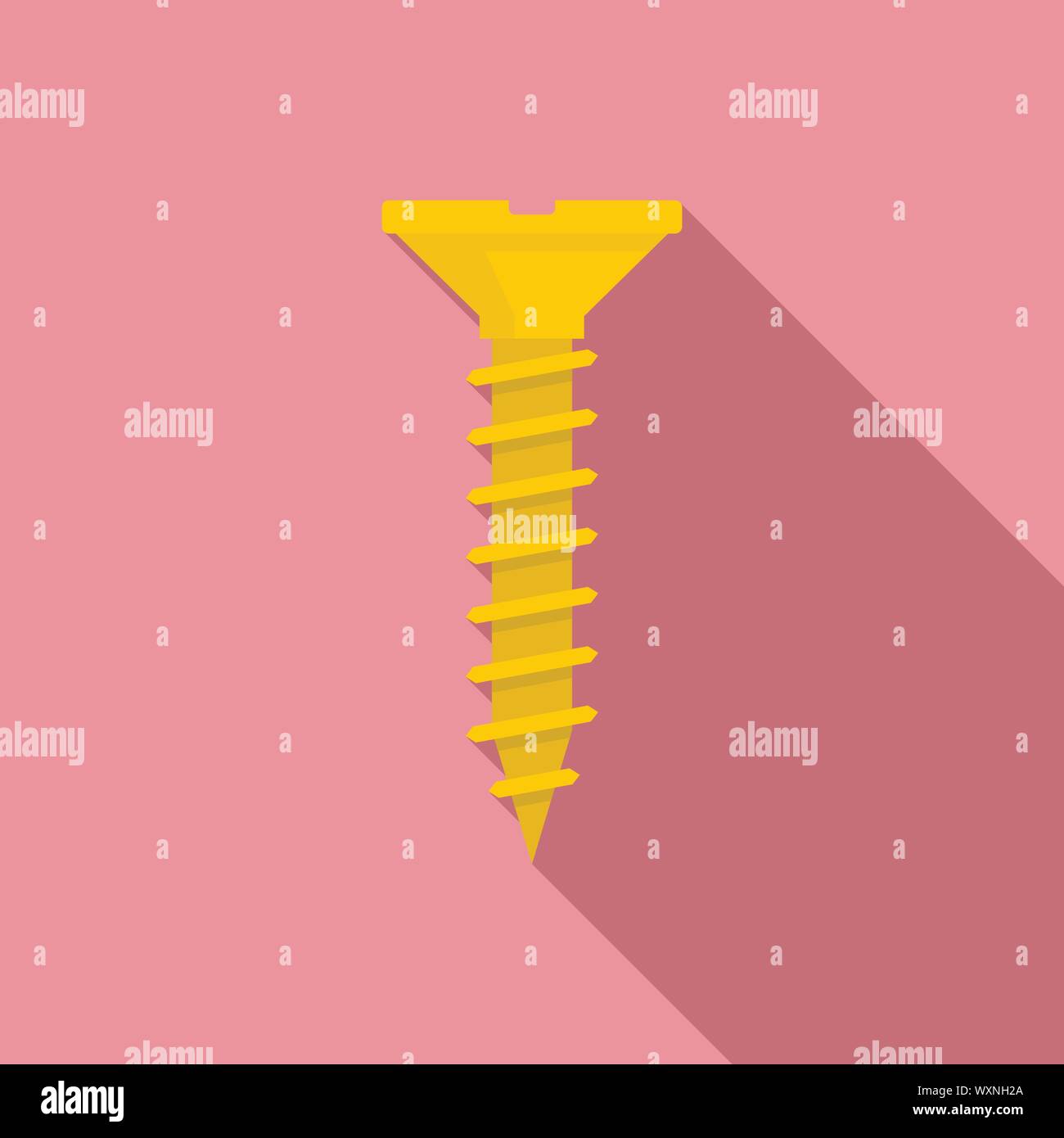 Screw-bolt head icon. Flat illustration of screw-bolt head vector icon ...