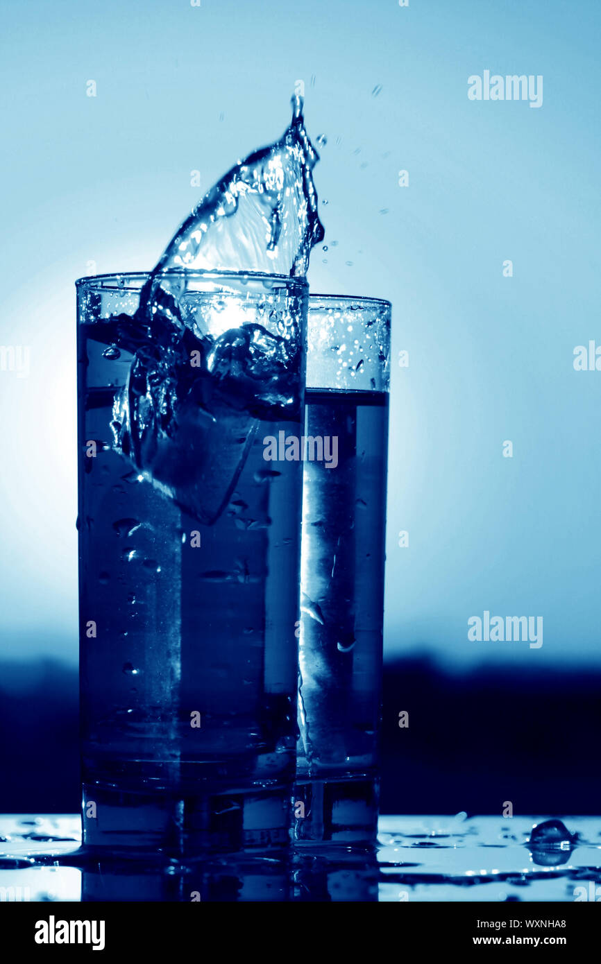 clean cold water in glass Stock Photo - Alamy