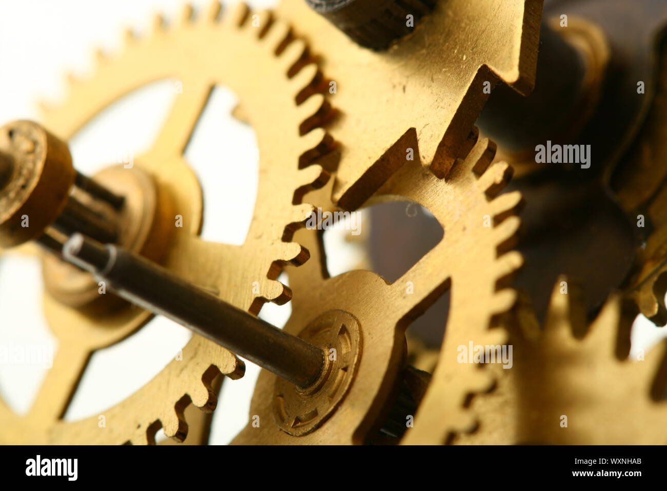 mechanical clock gear macro close up Stock Photo - Alamy