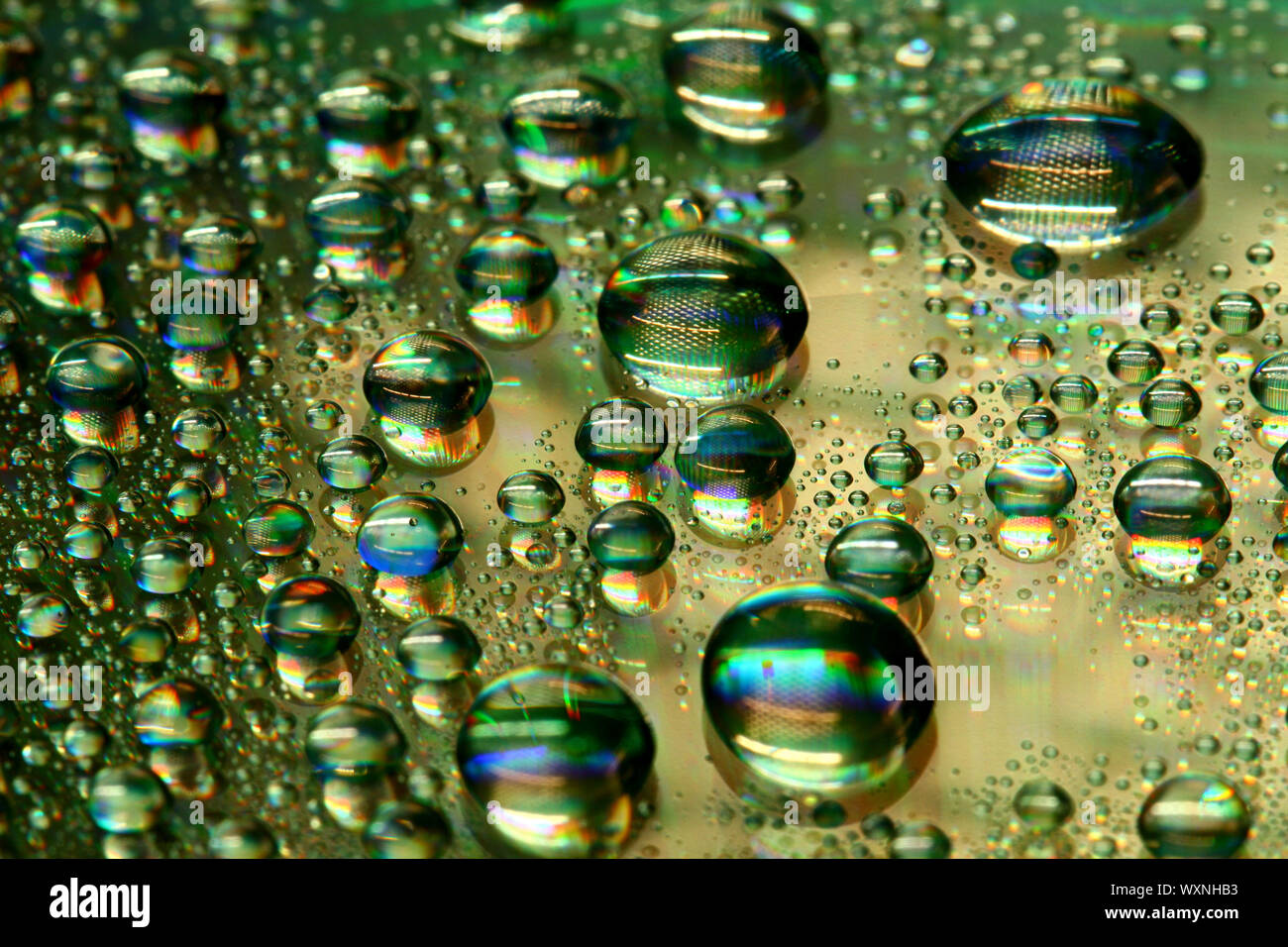 clean multicolored waterdrops macro background Stock Photo - Alamy