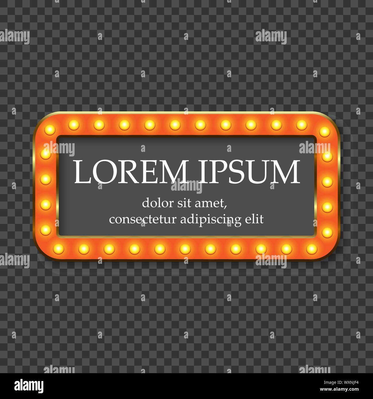 Vector modern retro light billboard background with place for your text ...