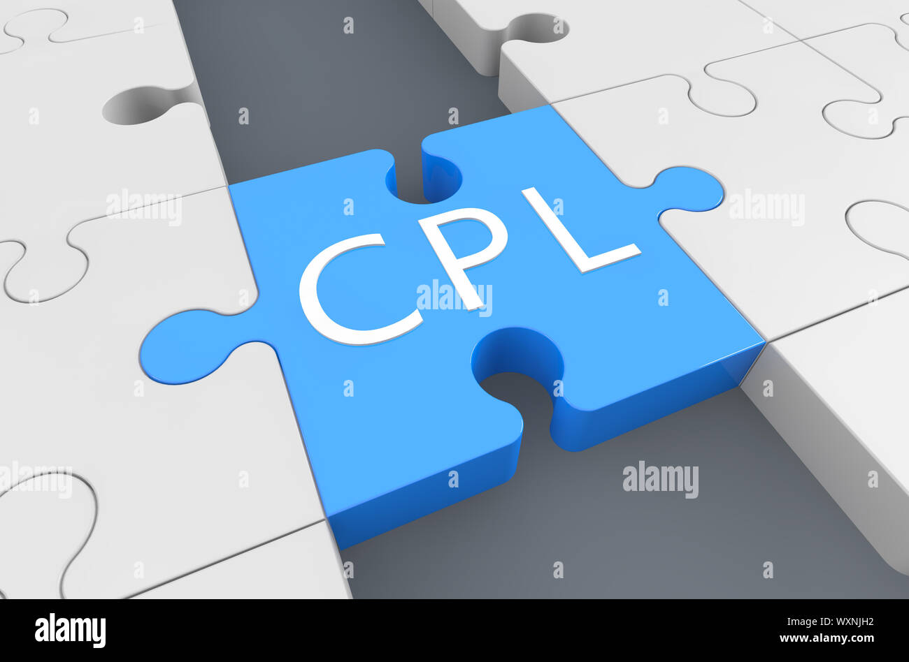 Cost per Lead - puzzle 3d render illustration Stock Photo - Alamy